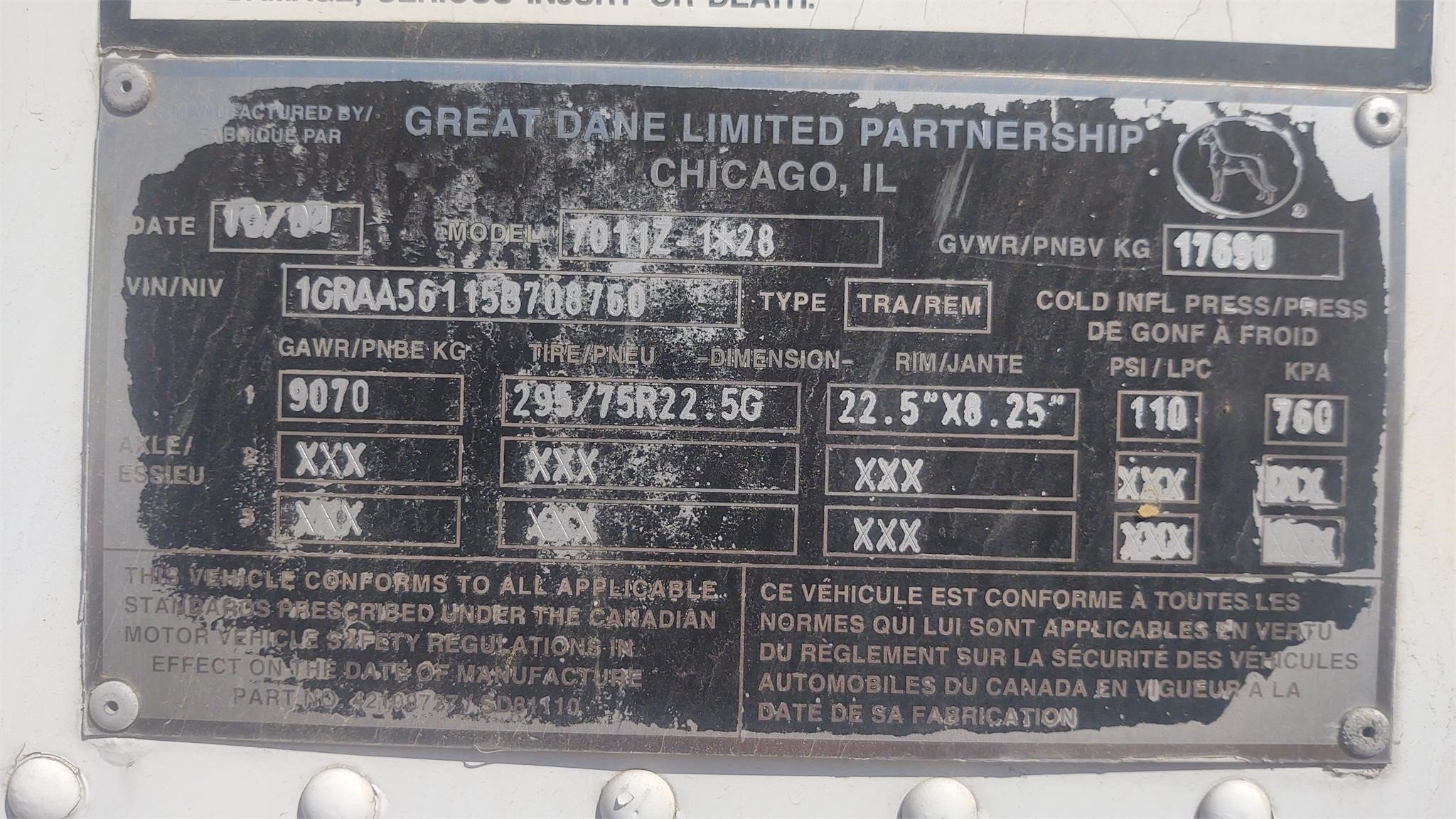 2005 GREAT DANE 28' REEFER - Coast Hyundai Trailer