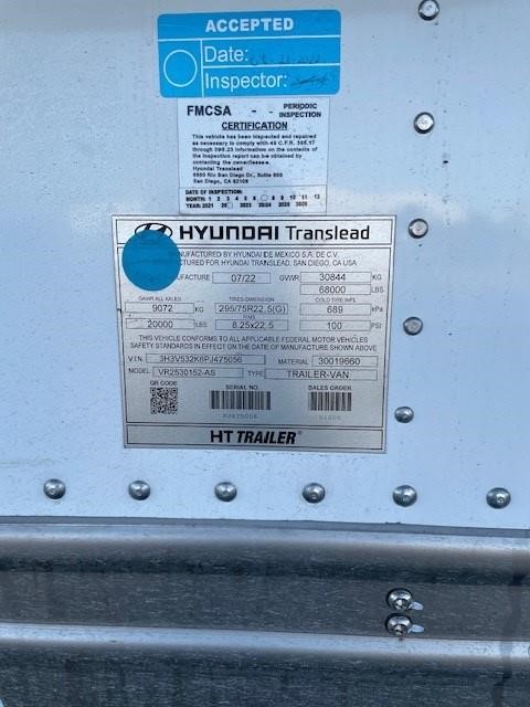 2023 HYUNDAI 53' TK REEFER - Coast Hyundai Trailer